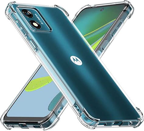 Cresee Hülle für Motorola Moto E13 Transparente Case Handyhülle mit