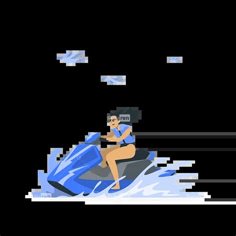 水上摩托车插画海报素材模板下载 图巨人