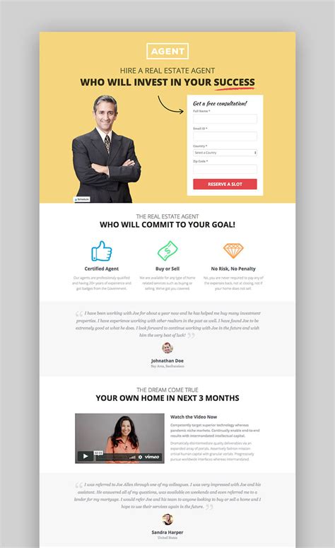 Multipurpose Landing Page Template Agents Artofit