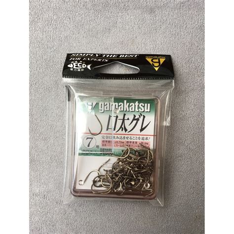 Gamakatsu 黑毛釣鉤 口太 グレ鉤 7號 盒裝 80支 黑毛鉤磯釣釣鉤魚鉤哭累 魚彩釣具 蝦皮購物