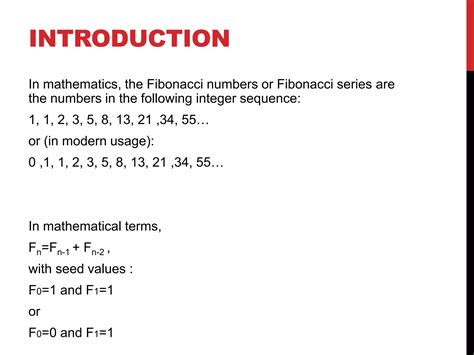 fibonacci numbers and lucas numbers ppt