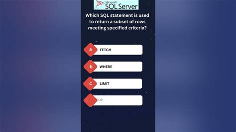 Sql To Return A Subset Of Rows Learnsql Sqlfordataengineer Sqlquiz