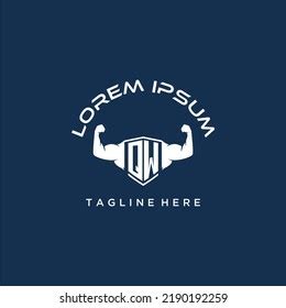 Qw Initial Monogram Fitnes Gym Logo Stock Vector Royalty Free Shutterstock