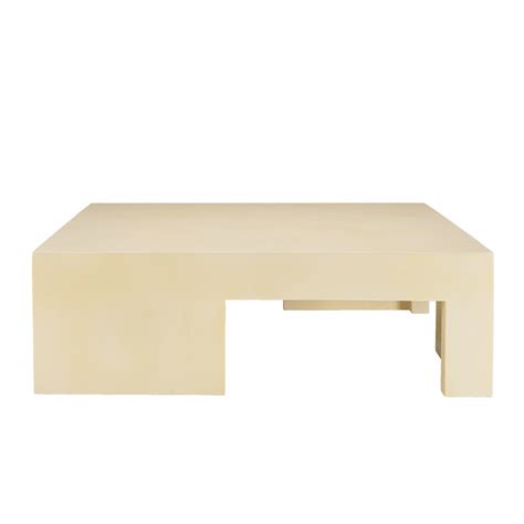 Table Basse Carrée En Béton Crème 95 Cm Brasilia Tables Basses Pier Import