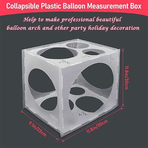 11 Hole Balloon Sizer Cube Box Measurement Tool For Balloon Decorations Balloon Sizer Box Holey