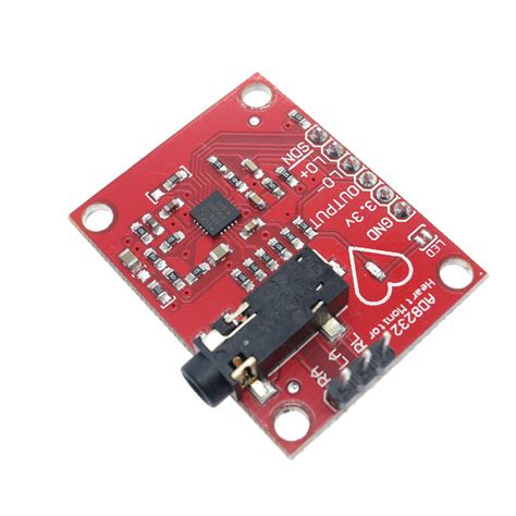 Ecg Heart Rate Monitor Kit With Electrode Pads Ad8232 Otronic