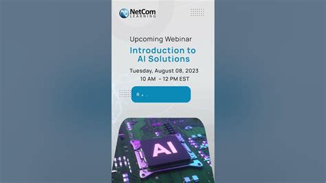 Introduction To Ai Upcoming Webinar Netcom Learning Youtube