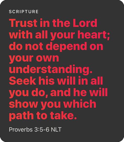 Proverbs 3 5 6 Trust In The Lord With All Your Heart Do Not Depend On