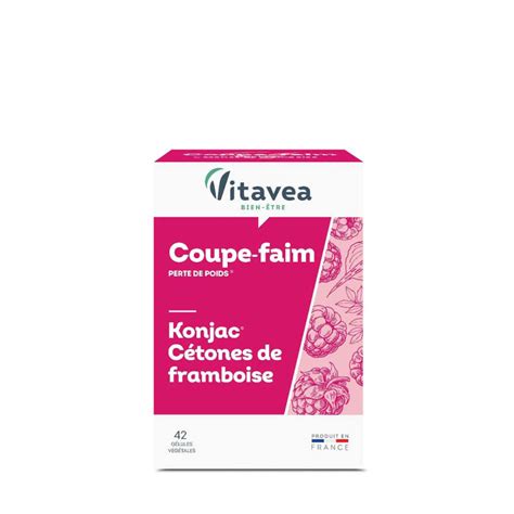 Vitavea Coupe faim au konjac cétones de framboise 42 gélules