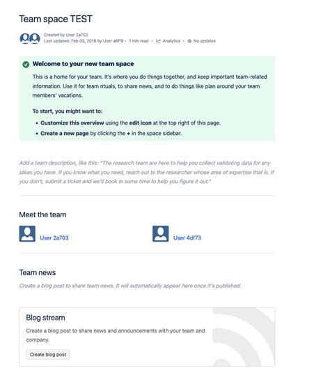 Create A Space From A Template Confluence Cloud Atlassian Support