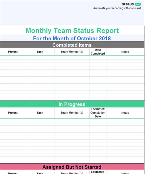 Team Progress Report Template TEMPLATES EXAMPLE TEMPLATES EXAMPLE