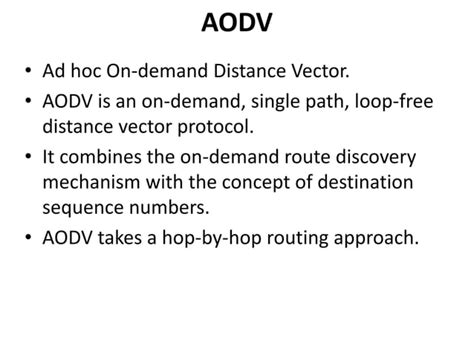 aodv ad hoc on demand distance vector vs aomdv ad hoc on demand