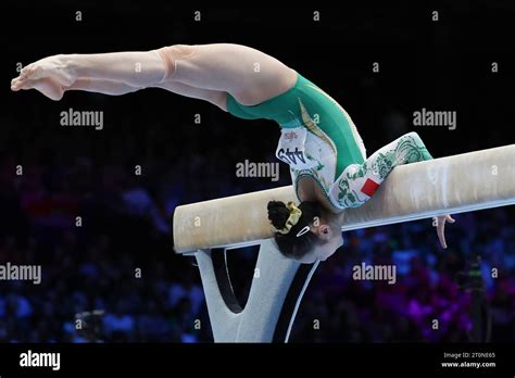 Chinas Zhou Yaqin Won A Silver Medal On The Beam During The Apparatus