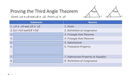 Proof Of The Third Angle Theorem Youtube