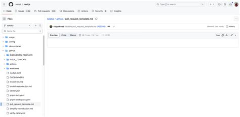 Docs Pull Request Template Md File Not Displaying In Browser Due To Being Commented Out Issue
