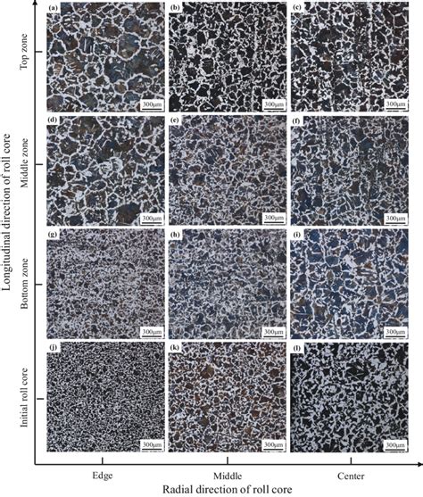 Microstructure Of The Specimens Taken From The Roll Core J L Before Download Scientific