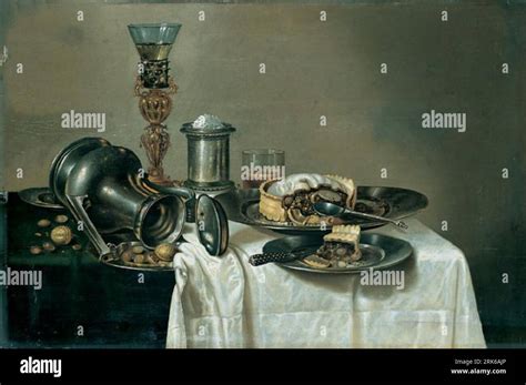 Still Life With Goblet Holder Jan Steen Kan And Pie Circa 1660 By