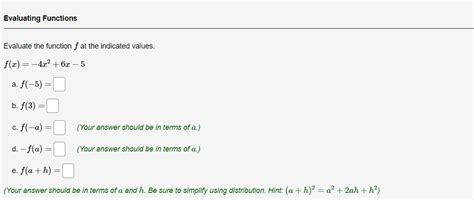 Solved Evaluate The Function F At The Indicated Values Chegg Com