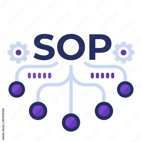 Sop Standard Operating Procedure Icon Stock Illustration Adobe Stock