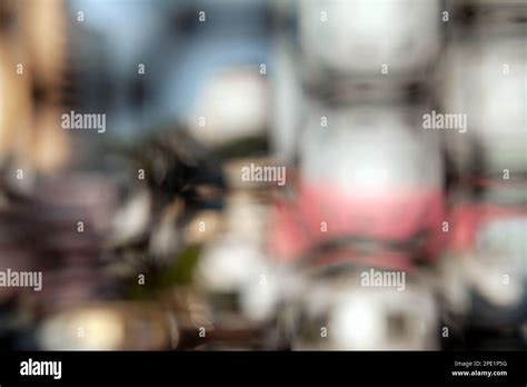 Blurred View Through A Translucent Frosted Glass Window Geometric
