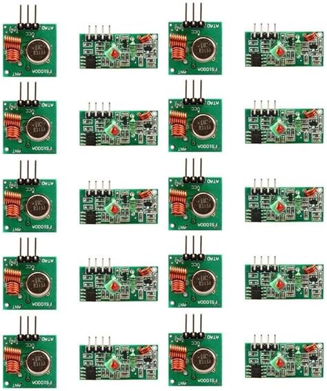 Dollatek 10pcs 433 Mhz Rf Sans Fil Émetteur Et Module Récepteur Kit Pour Arduino Raspberry Pi