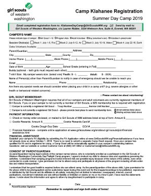 Fillable Online Camp Catoctin Girl Scout Camp Medical Form Ask Us