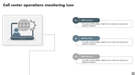 Call Center Operations Monitoring Icon Ppt Presentation