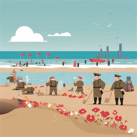 Premium Ai Image Cartoon Juno Beach Day