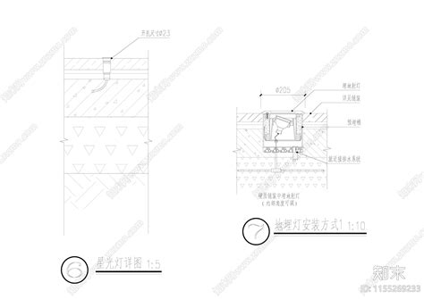 地埋灯基础大样施工图下载【id 1155269233】 知末案例馆