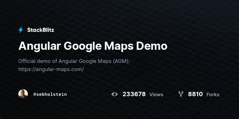 Angular Google Maps Demo Stackblitz