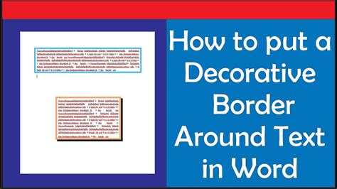 How To Add A Border Around Text In Word Printable Online