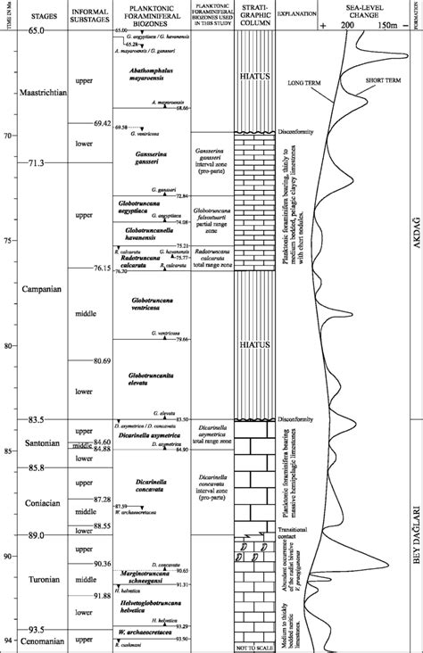 Lithostratigraphic Column Of The Upper Cretaceous Sequence Of The Download Scientific Diagram