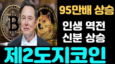 도지코인전망 이 코인95만배 상승 제2 도지코인 인생 역전 마지막 기회 Youtube
