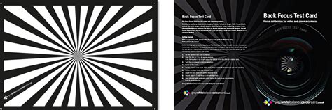 The Back Focus Test Card For Video And Cinematography A4 Size 210mm