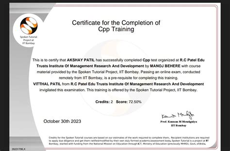 akshay patil on linkedin cpp training certified