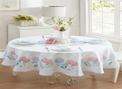 Newbridge Hydrangea Sketch Blue And Pink Flowers Rectangle 60 X 84 Inch