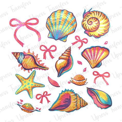 Coquette Shells U Press Transfers