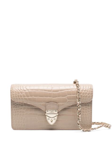 Aspinal Of London Mayfair Clutch Bag Neutrals Farfetch