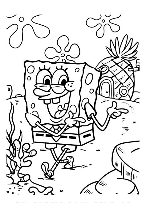 Desenho Bob Esponja Calг A Quadrada Patrick Estrela Para Colorir Bilarasa