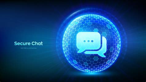 Premium Vector Secure Chat Private Data Protection Sphere With