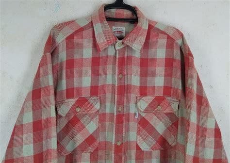 Levis Vintage 1996 Levis Plaid Double Pockets Flannel Shirt Grailed
