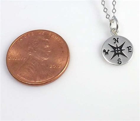 Compass Pendant Necklace Friendship Pendant Necklace Etsy