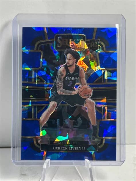 DERECK LIVELY II Panini Select Rookie Concourse Dallas Ghiaccio Incrinato Blu EUR