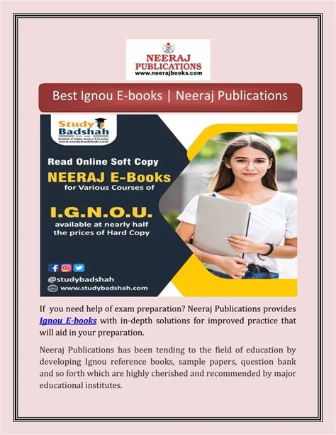 PPT Ignou E Books Neeraj Publications PowerPoint Presentation Free