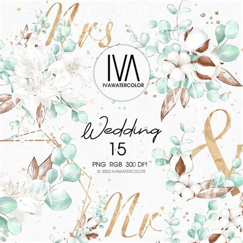 Flowers Wedding Pnd Clip Art Collection Glitter Patterns And Printable