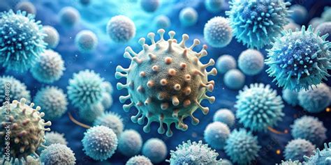 Immune Cells Cluster Around A White Blood Cell Under The Microscope