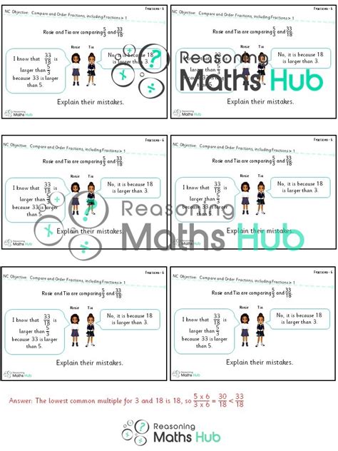 Compare And Order Fractions Master The Curriculum