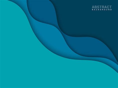 Premium Vector Wavy Paper Cut Blue Abstract Background