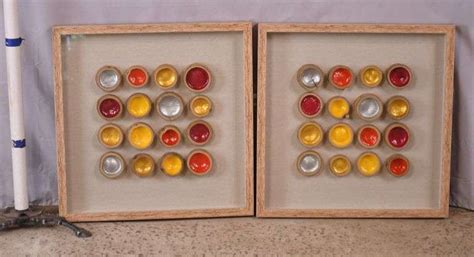 Pair Of Abstract Colored Bamboo Artwork In Shadowbox Style Frames 52