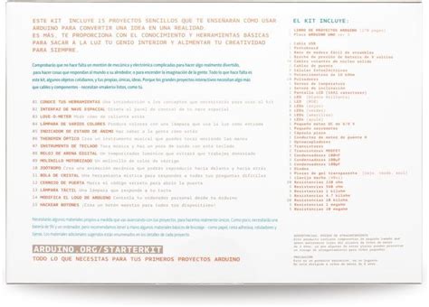 Official Arduino Starter Kit K030007 Spanish Projects Book